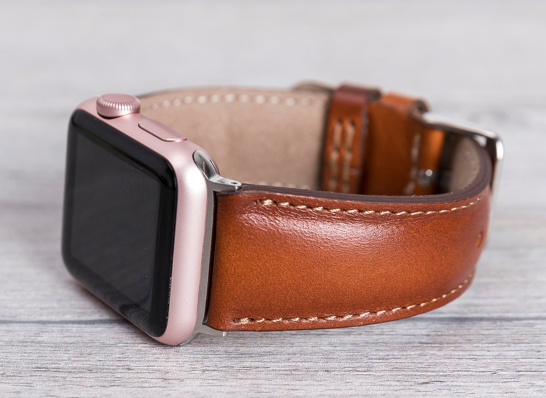 Tan Leather Classic Apple Watch Band - O2 Leather
