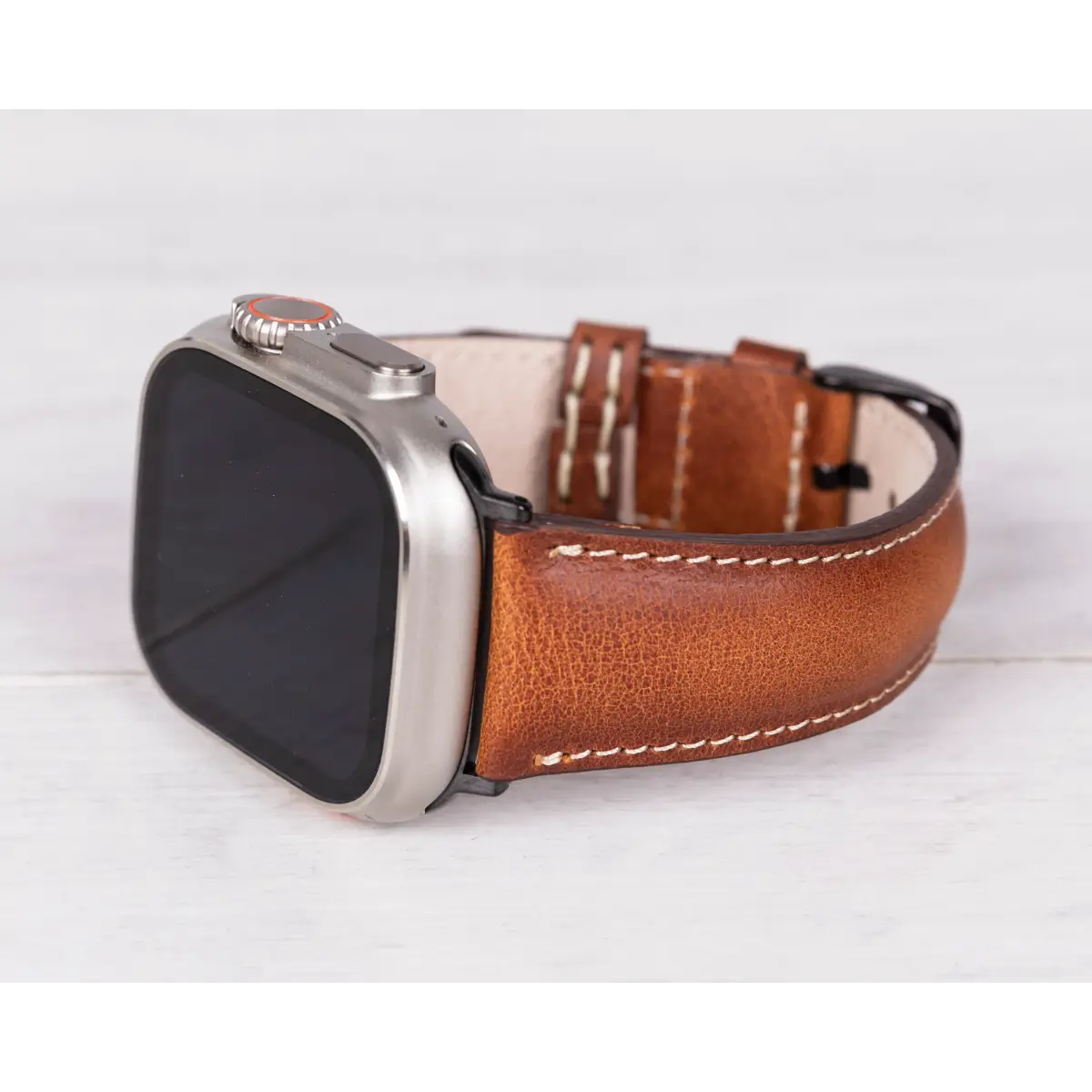 Apple Watch Genuine Leather Band – Burnished Brown | O2 Leather