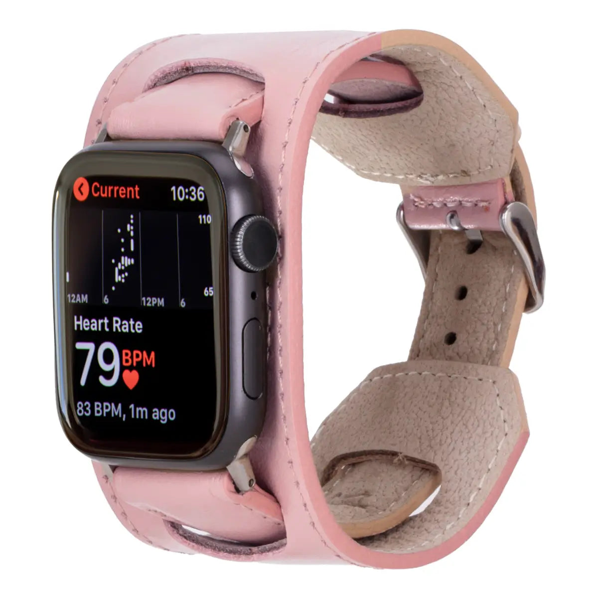 Pink Leather Cuff Apple Watch Band - O2 Leather