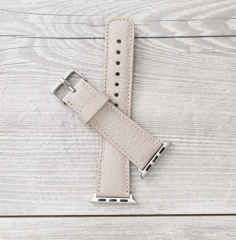 Beige Leather Band for Apple Watch – O2Leather